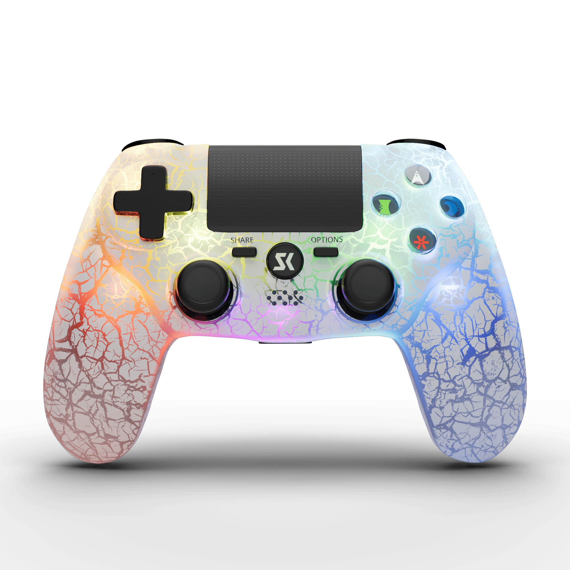 ISHAKO Wireless Controller for PS4/PC, Six-Axis Sensor, Dual Vibration ...