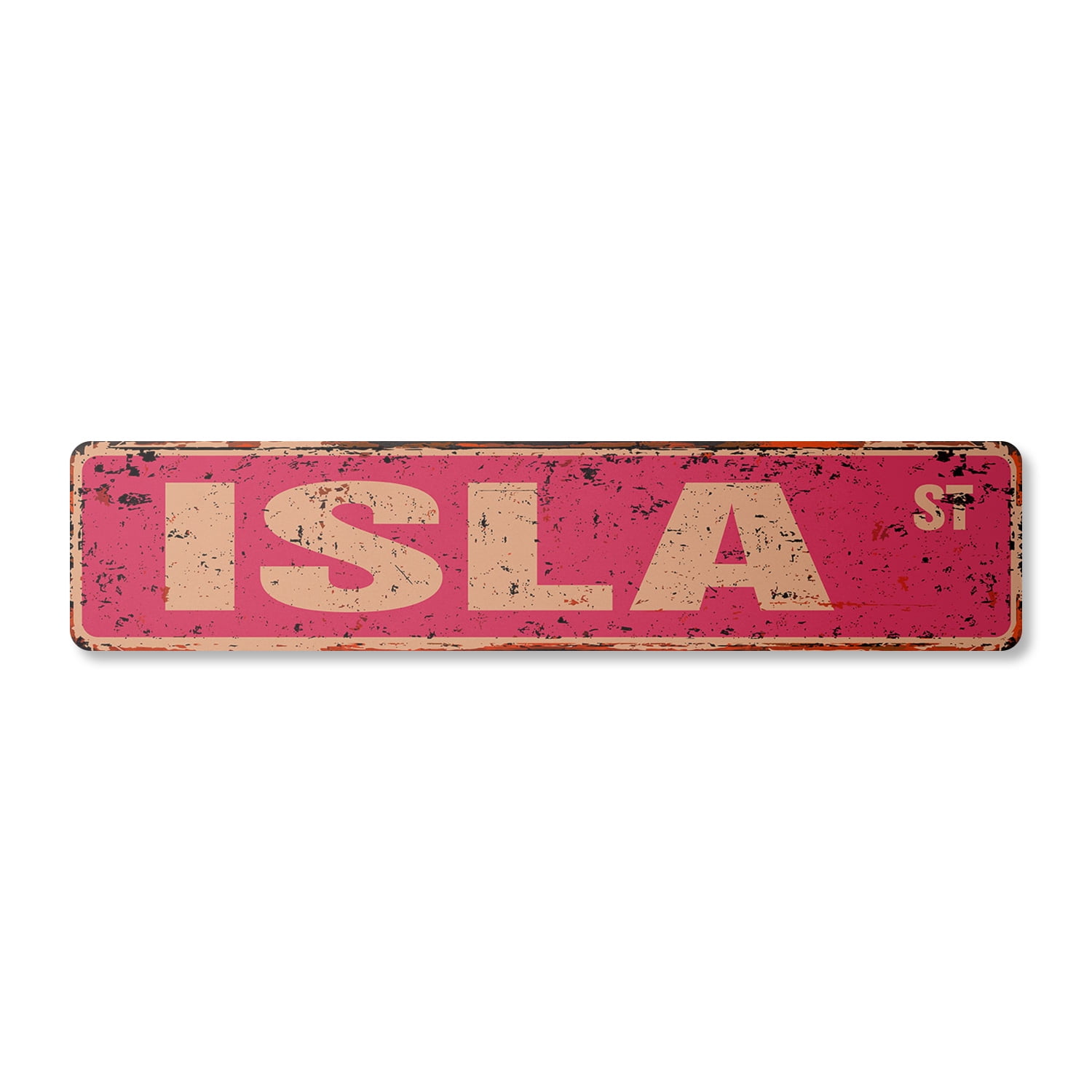 ISLA Vintage Aluminum Street Sign Childrens Name Room Metal Sign rustic ...