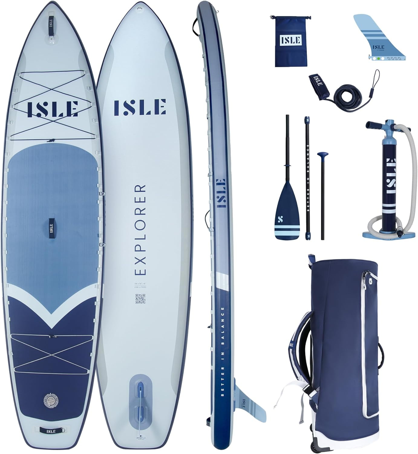 ISLE Explorer Inflatable Stand Up Paddle Board & iSUP Bundle 11'6"x6 ...