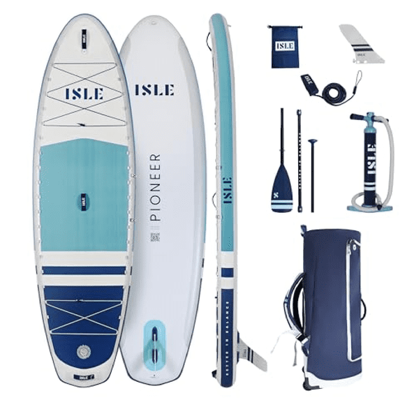 ISLE Pioneer 3.0 Inflatable Stand up Paddle Board, Incl - Walmart.com