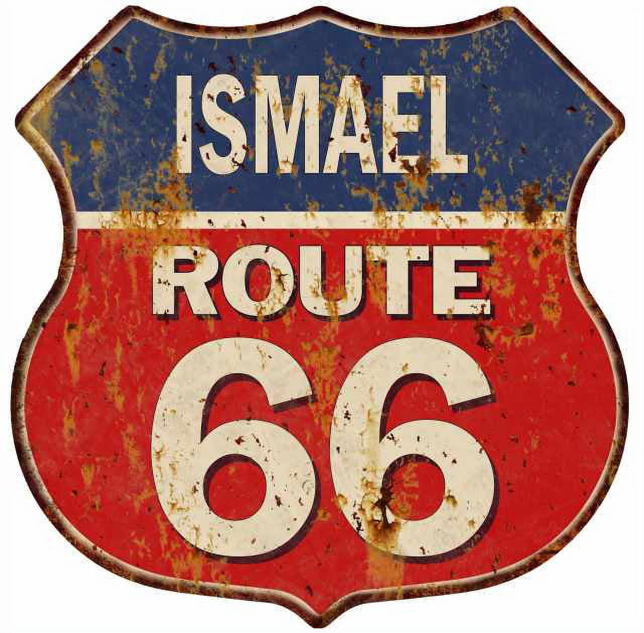 ISMAEL Route 66 Sign Shield Metal Gift Man Cave Red 211110005297 ...