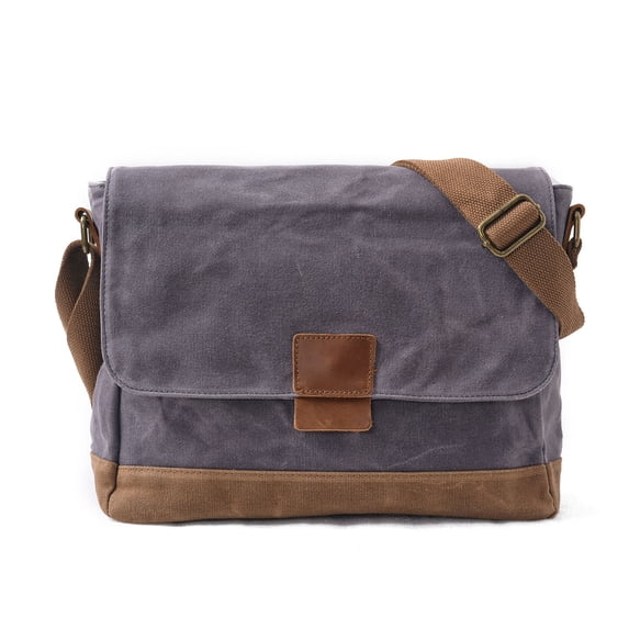 ISMART Waterproof Waxed Canvas, Genuine Leather Crossbody Bag ...