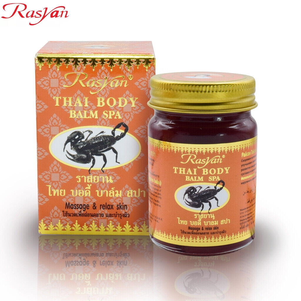 ISME Rasyan Thai Body Balm Spa Scorpion, Massage & Relax Skin 50 g x 1 Jar - Walmart.com