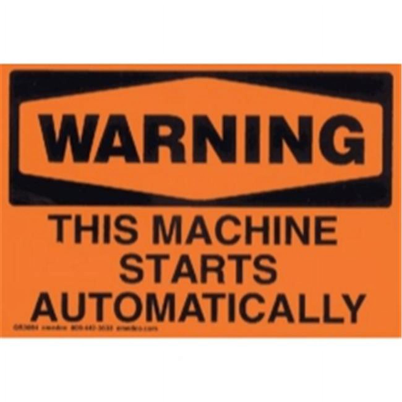 ISN CSUW874P Machine Starts Automatically Warning Label - Walmart.com