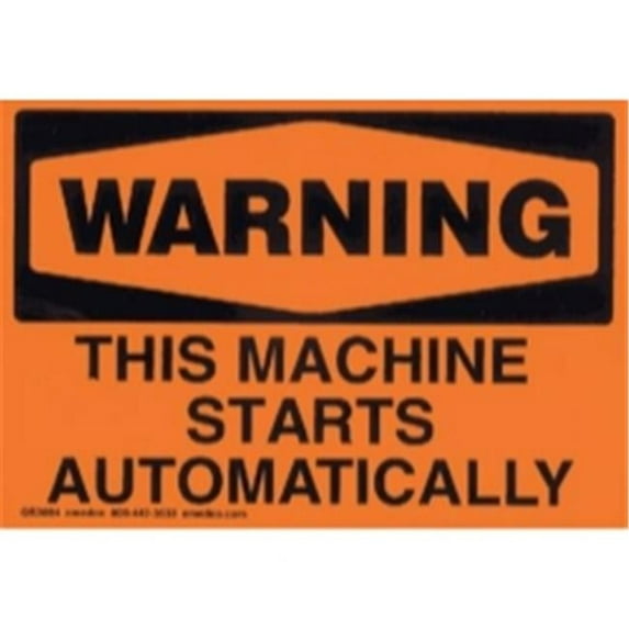 ISN CSUW874P Machine Starts Automatically Warning Label - Walmart.com