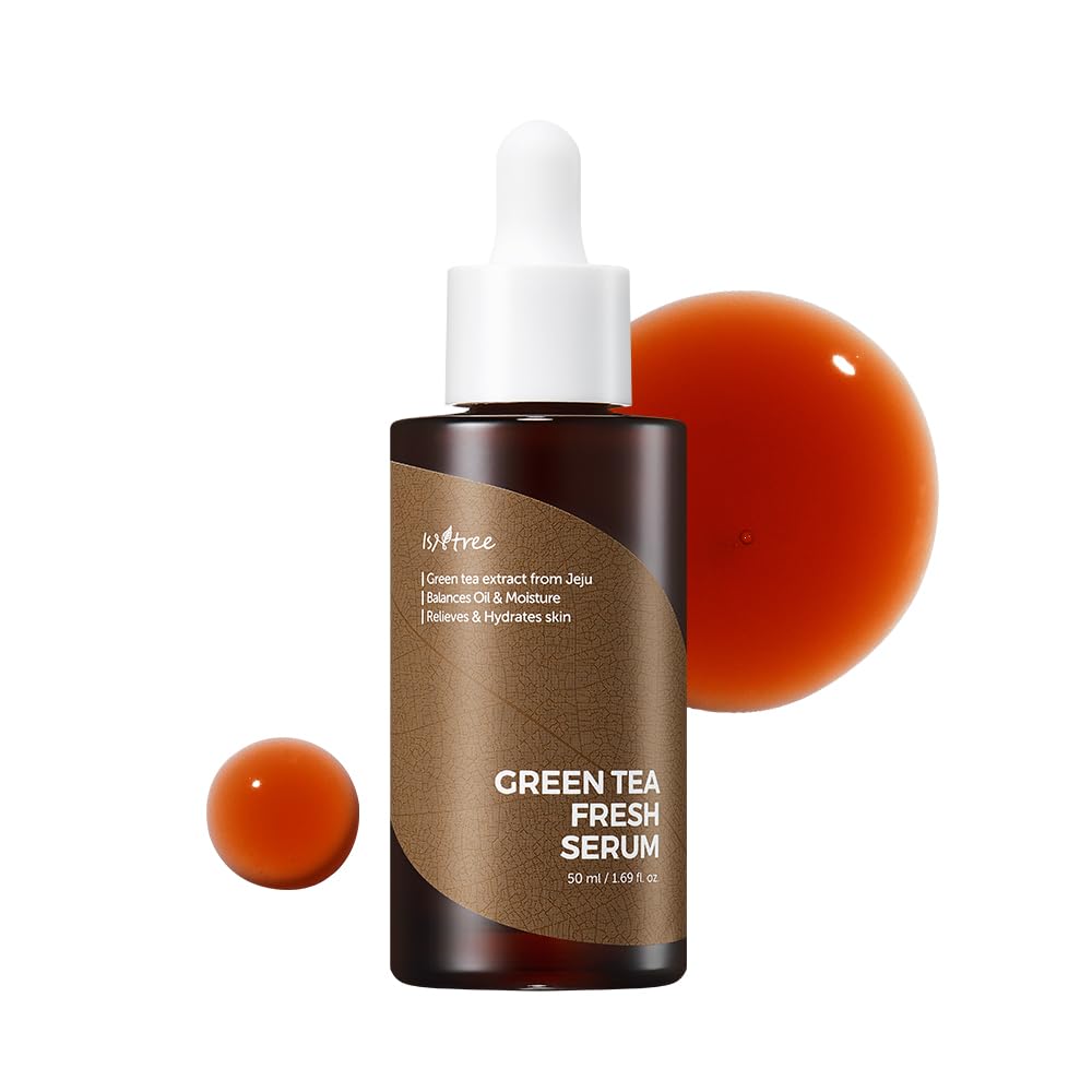 ISNTREE Green Tea Fresh Serum 50ml, 1.69 fl oz | Jeju Green Tea Extract ...