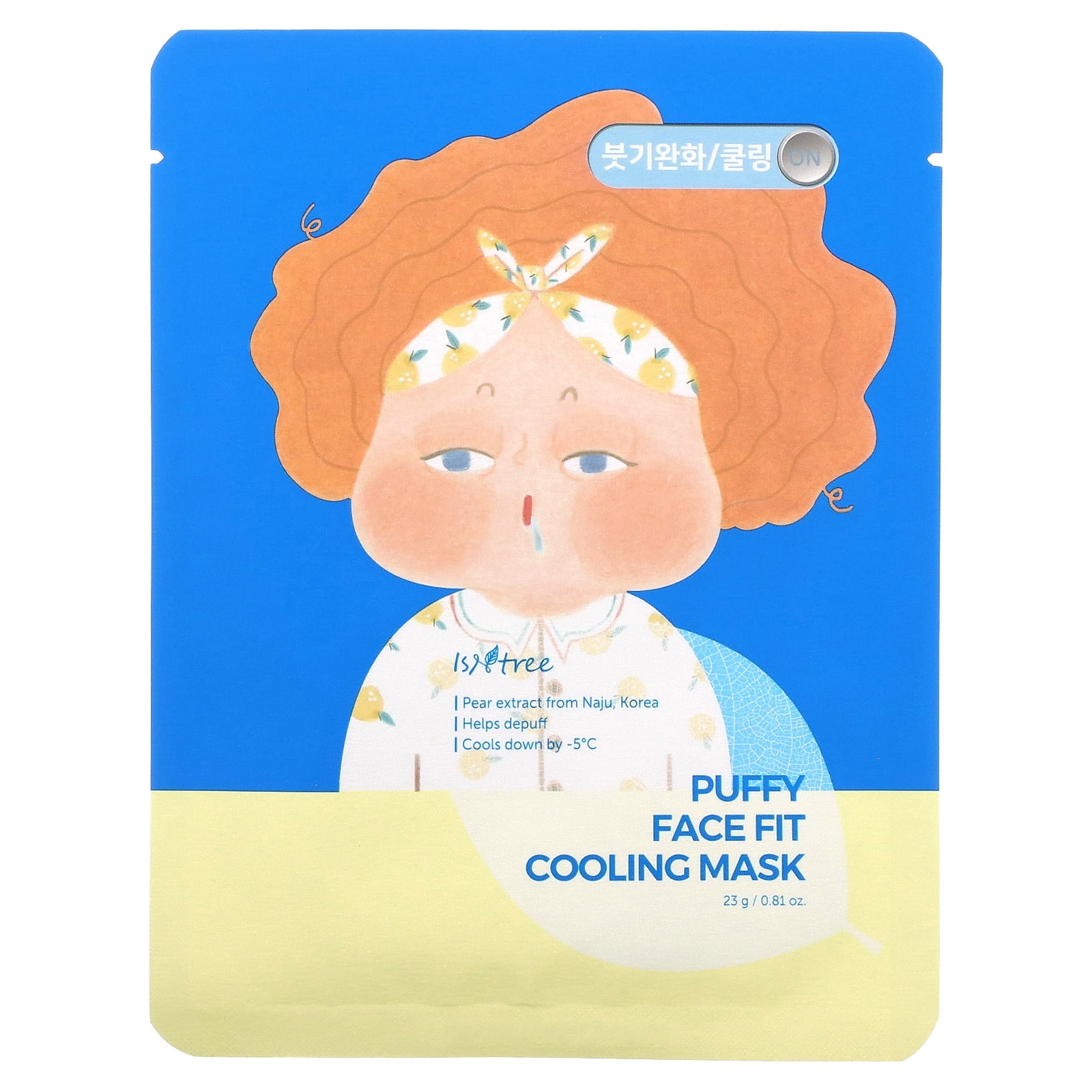 ISNtree Puffy Face Fit Cooling Beauty Mask, 10 Sheet Masks, 0.81 oz (23 ...