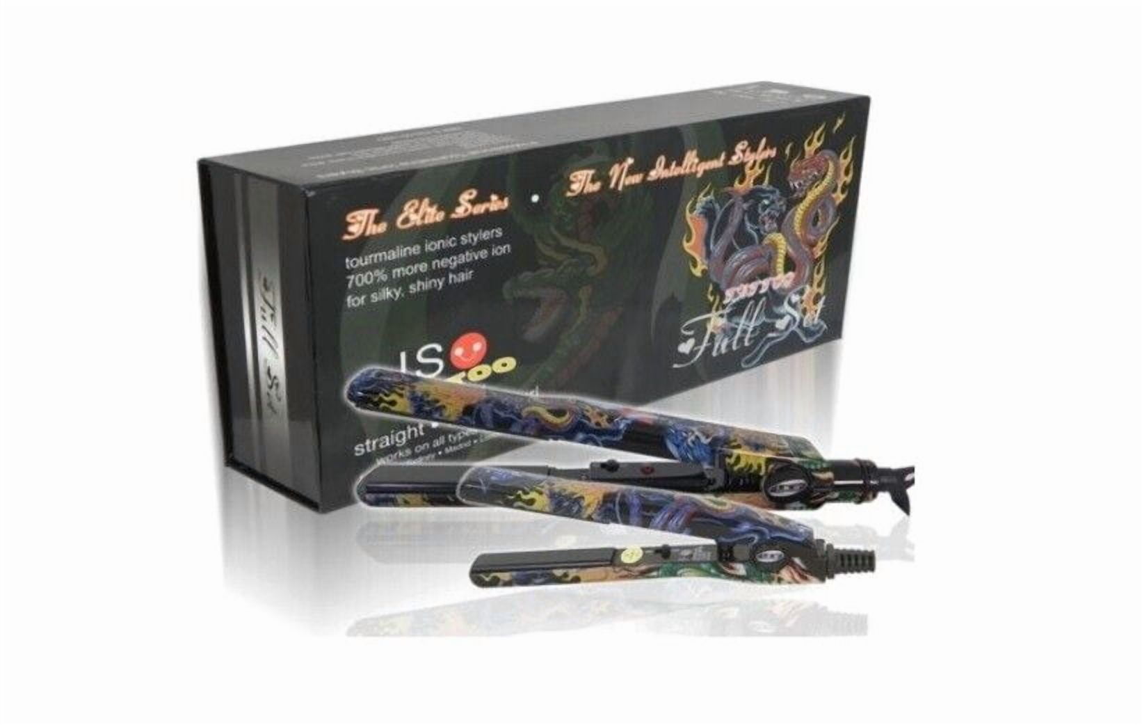 ISO Beauty Dragon Tattoo Duo 1.25" Hair Straightener + 0.5" Mini Flat ...