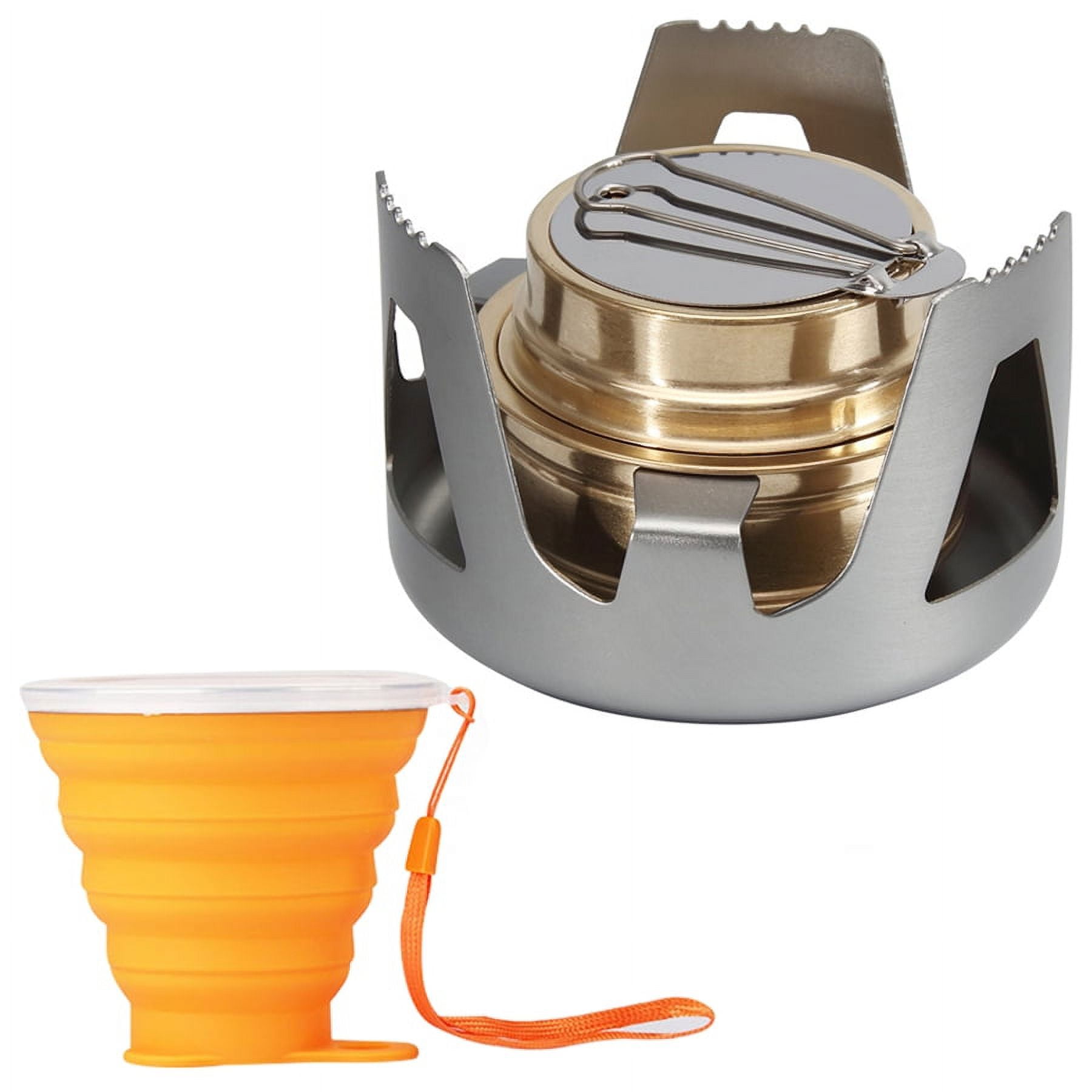 ISOP Camping Stove & Travel Mug Set - Mini Portable Stove Travel Coffee ...
