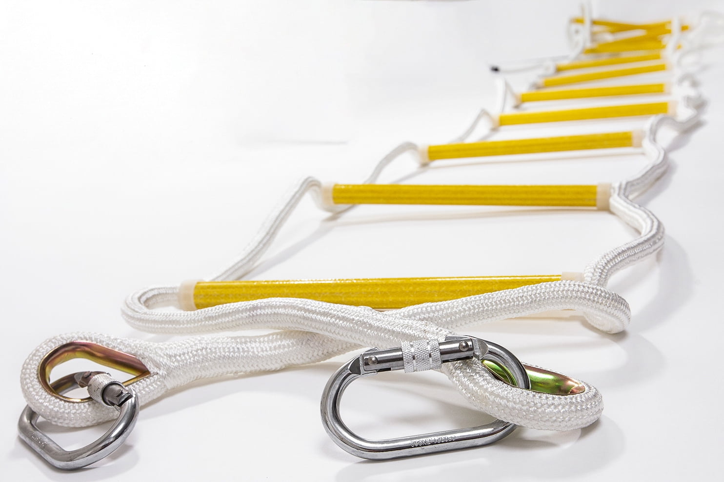 ISOP Emergency Fire Escape Ladder 8 ft - Safety Rope Ladder With Hooks ...