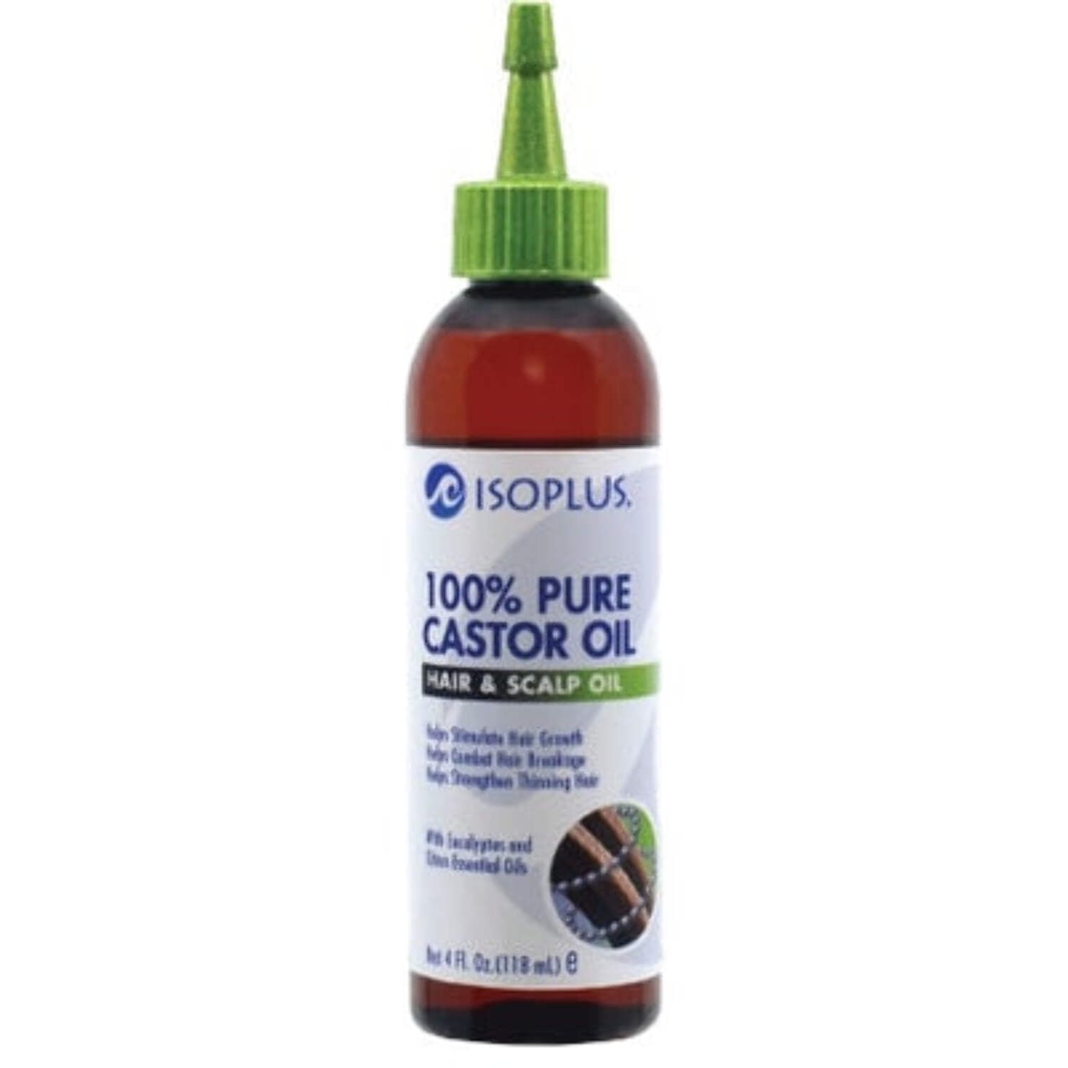 ISOPLUS - 100% Pure Castor Oil Hair Scalp Oil - Walmart.com