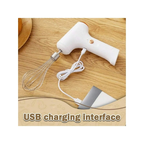 ISRBV USB Electric Egg Beater 3-Speed Mini Mixer with Whisk for Baking ...