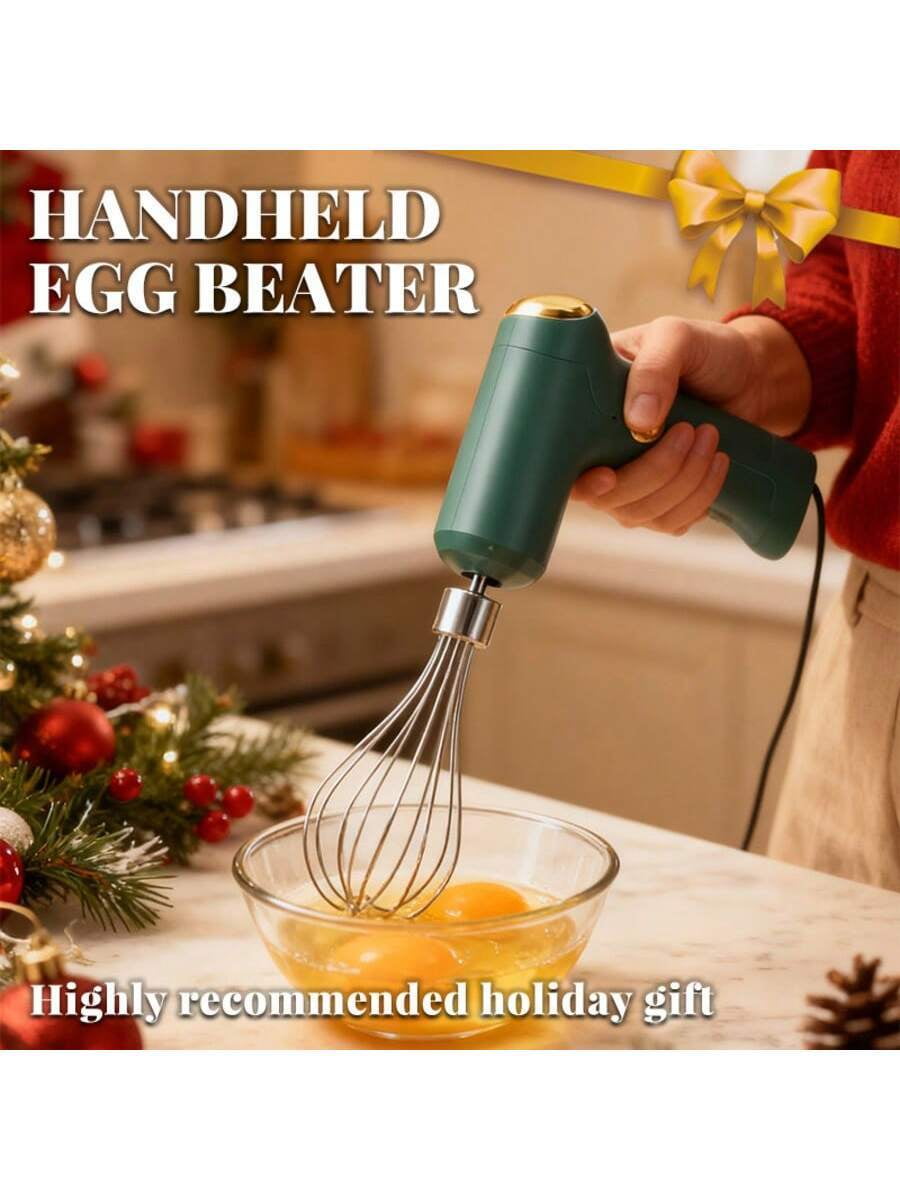 ISRBV USB Rechargeable Electric Egg Beater, 3-Speed Compact Powerful ...