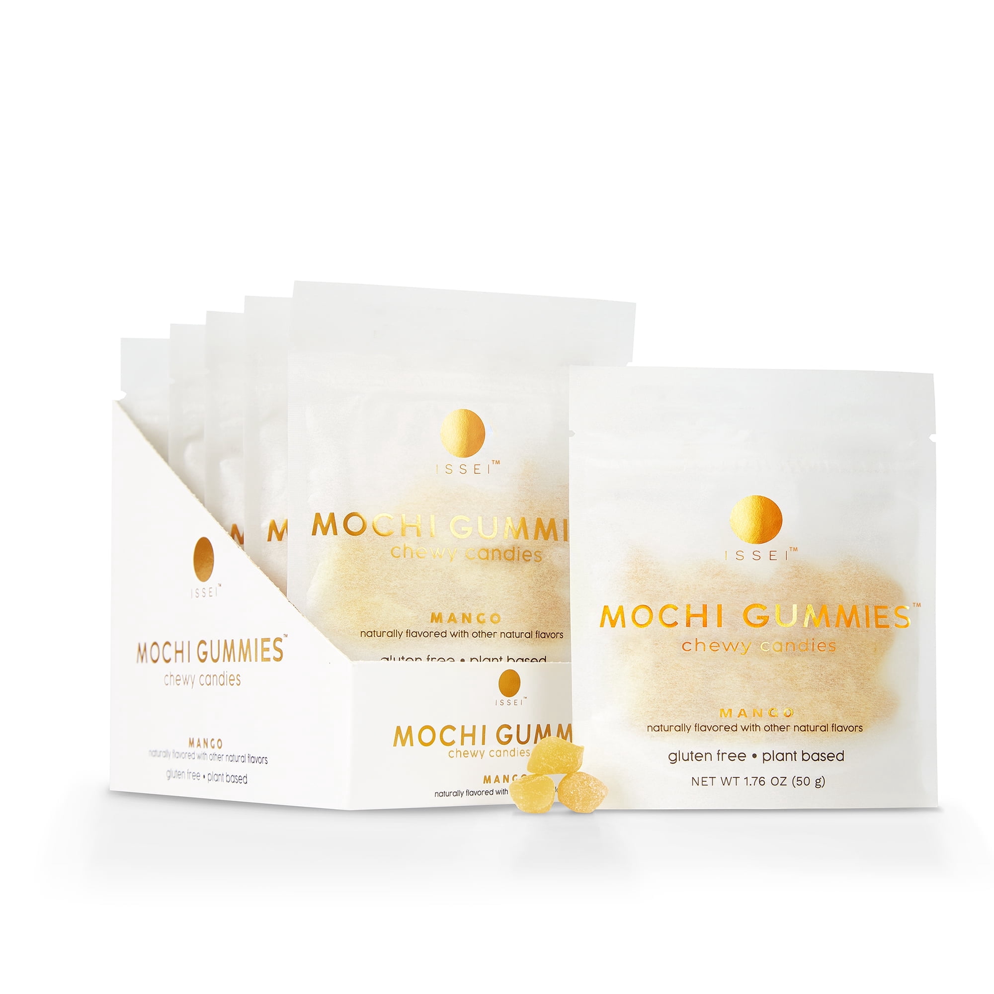 ISSEI Mango Mochi Gummies Chewy Candies Snack with Natural Flavors 6 ...