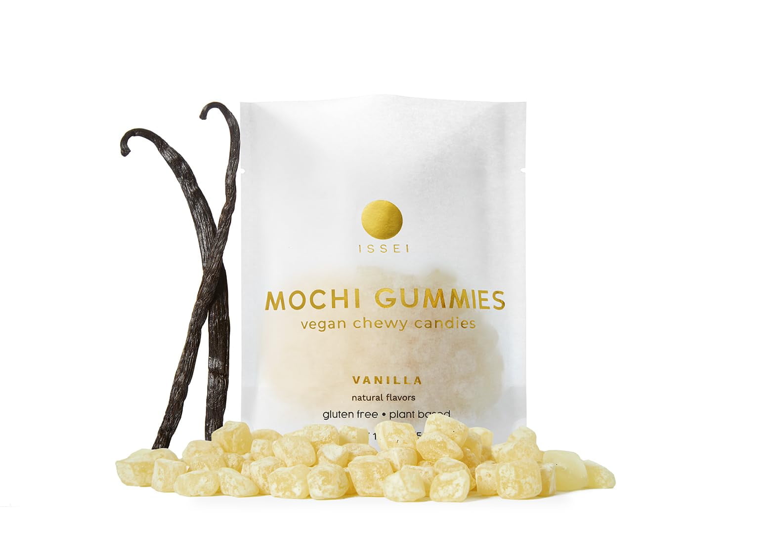 ISSEI Mochi Gummies Vegan MGF3 Chewy Gummies Vegan (VANILLA, 1.76 OZ ...