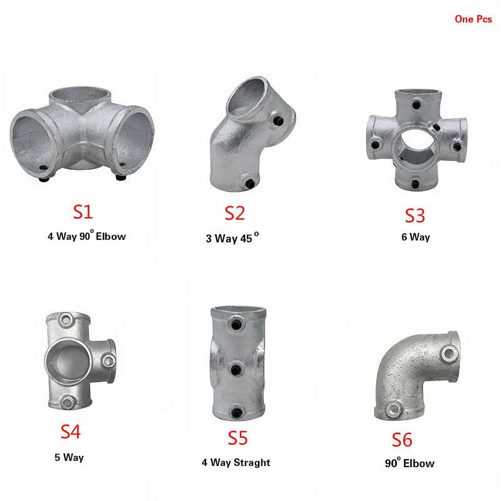 ISSUA GOB000736-S2 Galvanized Cast Iron 3 Way 45° Slip-on Pipe Fittings ...