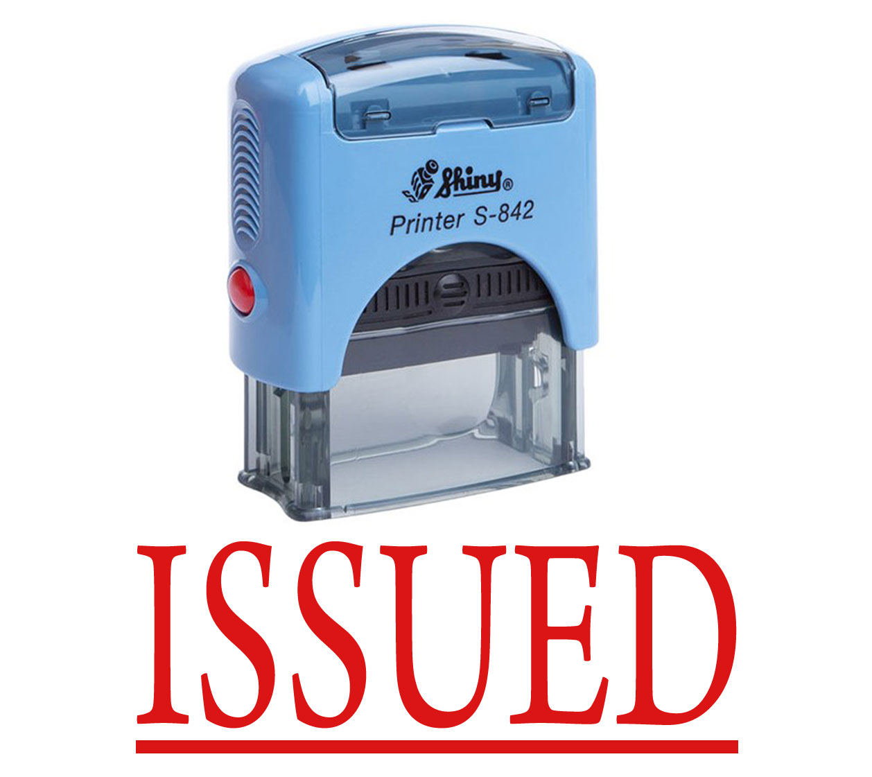 ISSUED Self Inking Rubber Stamp Office Stationary Custom Shiny Stamp ...