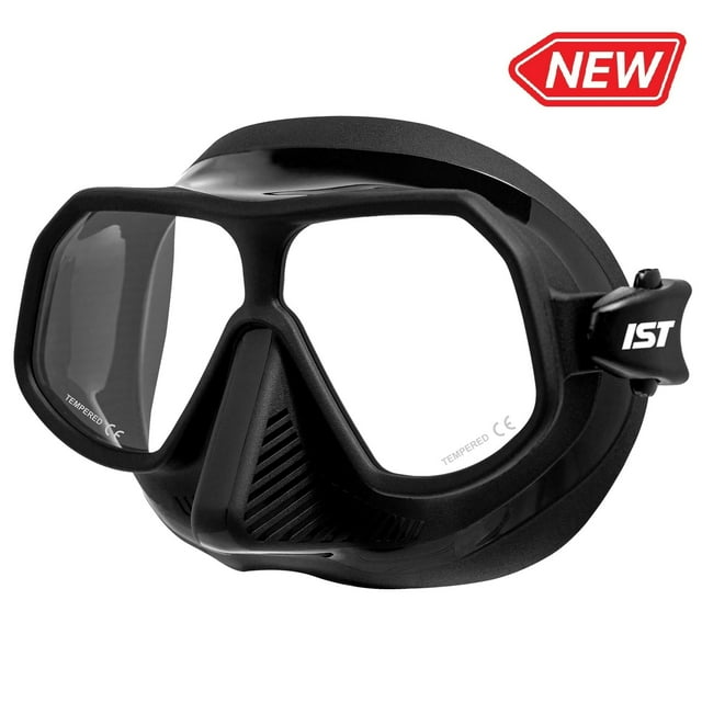 IST MP210 Sonic Anti-Fog Dual-Window Diving Snorkeling Mask (Black ...