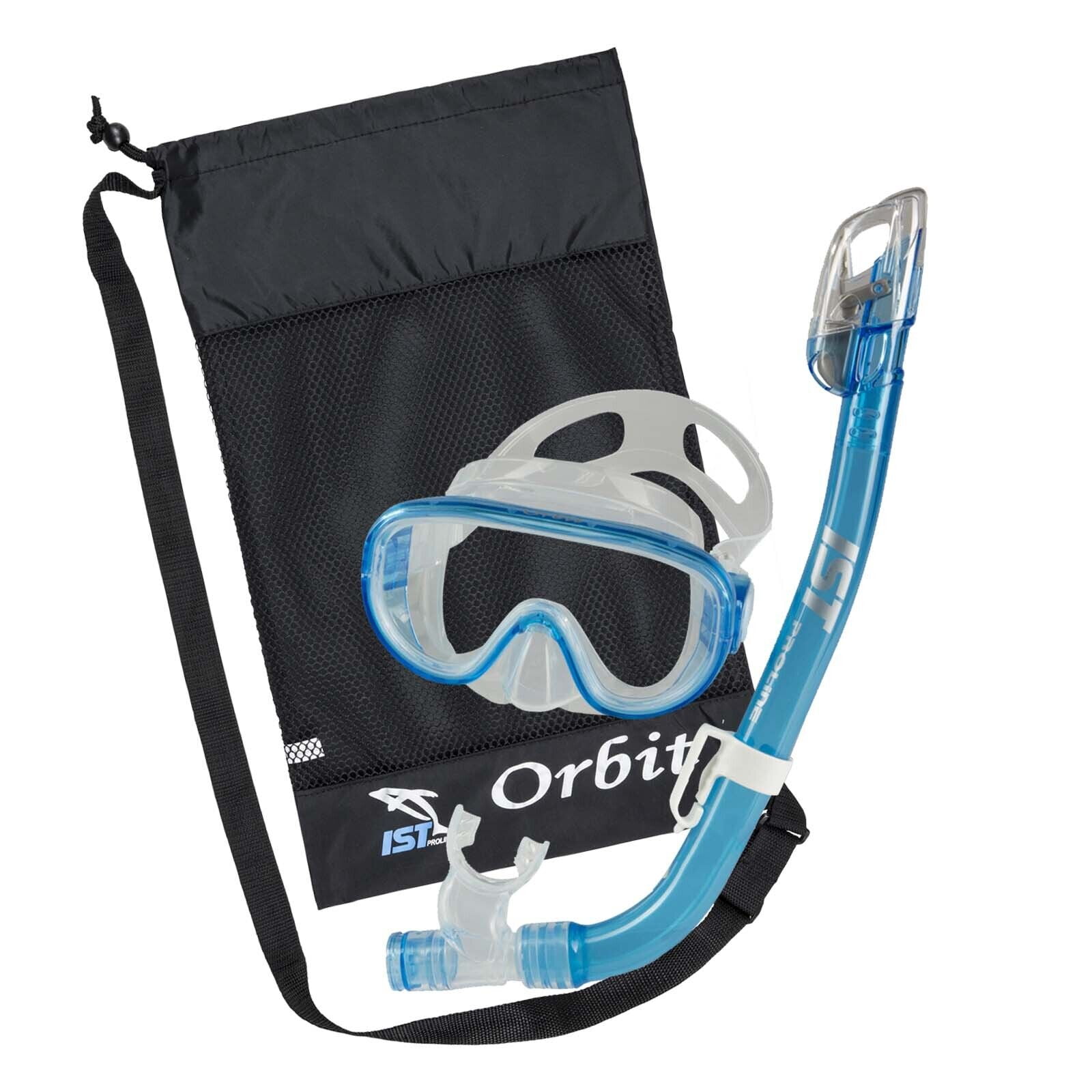IST Orbit Premium Dry Top Snorkel, Panoramic Low Profile Mask, with ...