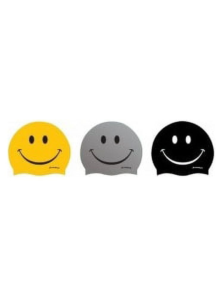 IST Silicone Smiley Face Swimming Cap (Gray) - Walmart.com