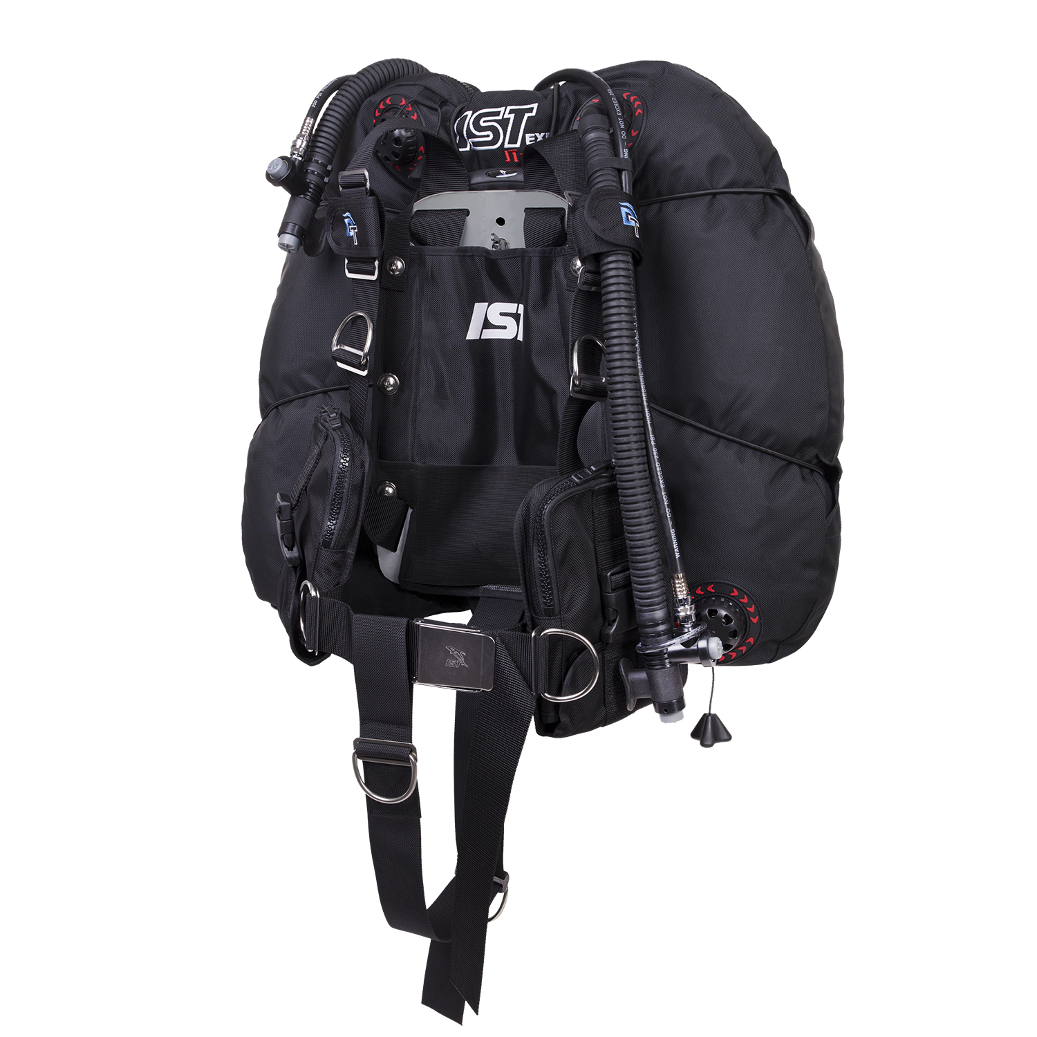 IST Twin Tank, 65lbf Double Bladder BCD, Stainless Steel Backplate ...