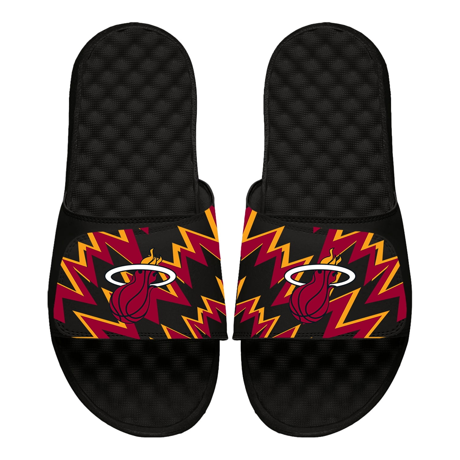 ISlide Black Miami Heat High Energy Slide Sandals - Walmart.com