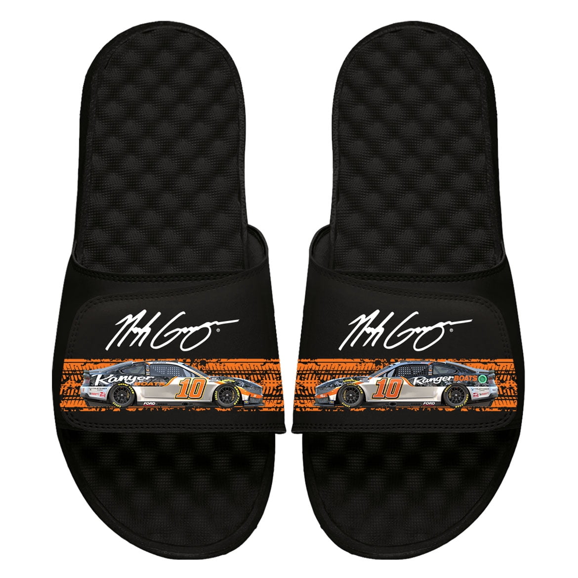 ISlide Black Noah Gragson Car Signature Stack Slide Sandals - Walmart.com