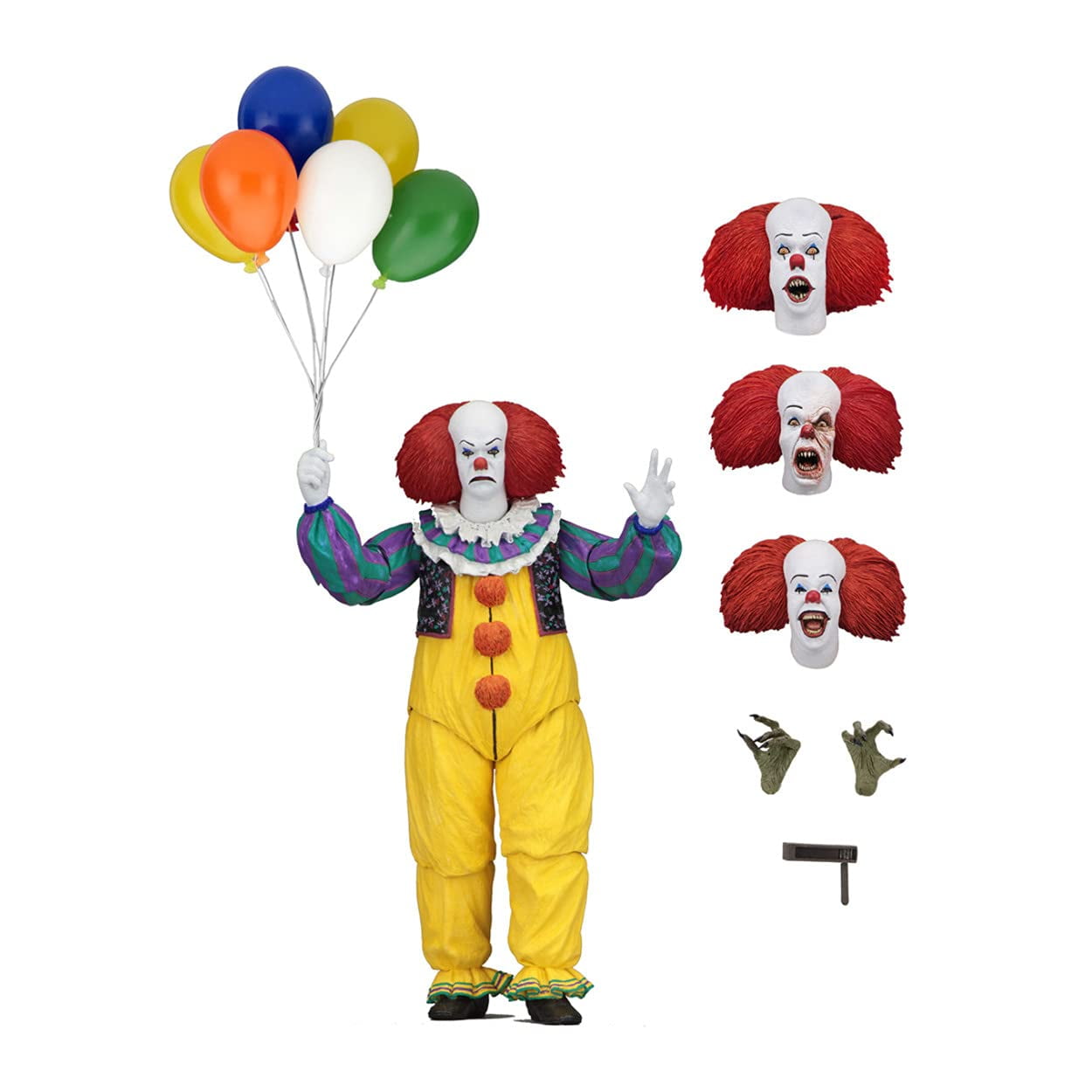 IT - 7” Scale Action Figure - Ultimate Pennywise (1990) - Walmart.com