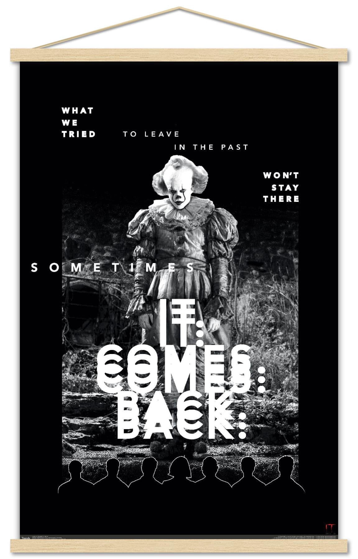 IT: Chapter 2 - Back Wall Poster with Wooden Magnetic Frame, 22.375" x ...