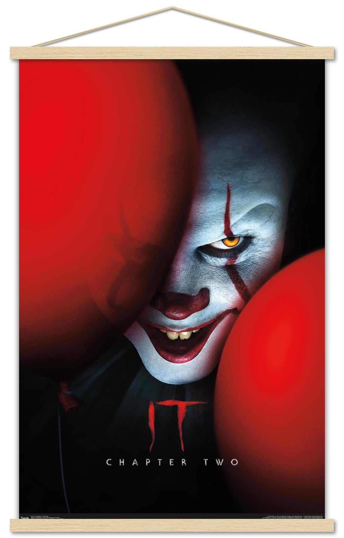 IT Chapter 2 - Balloons Wall Poster with Wooden Magnetic Frame, 22.375 ...