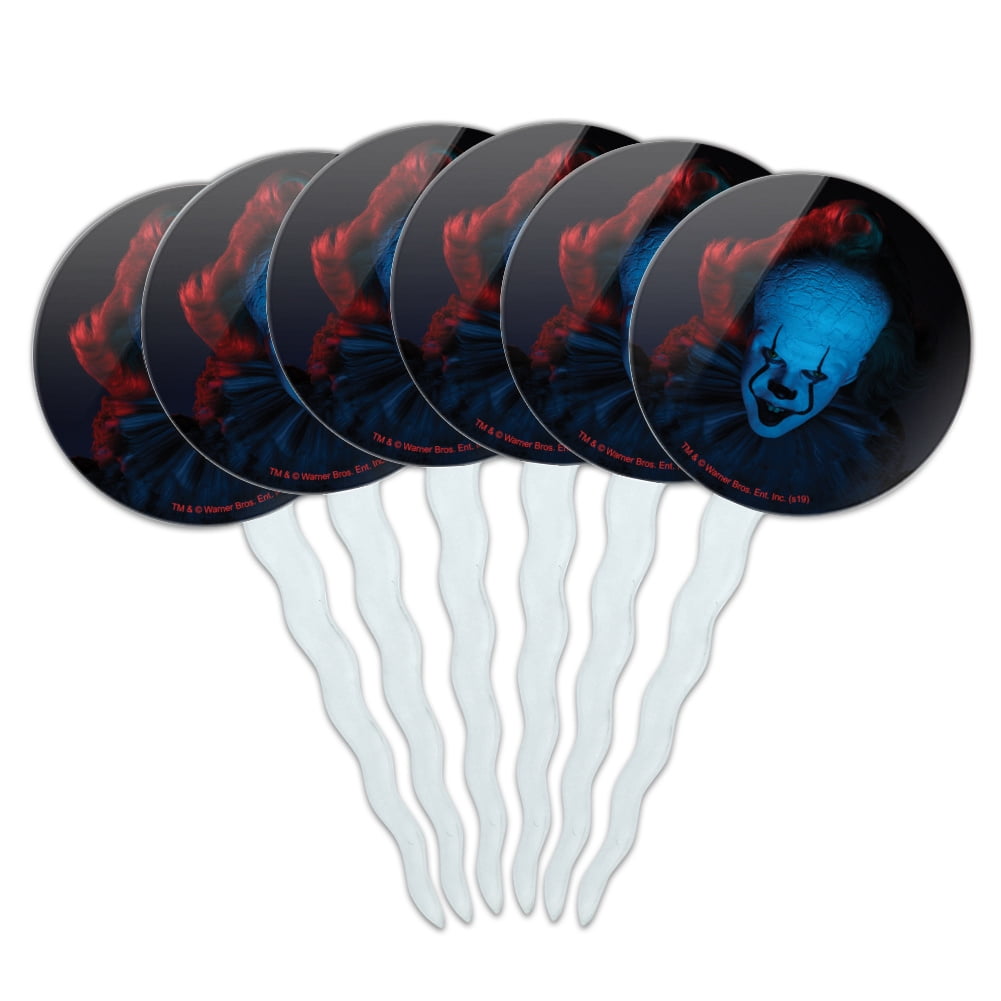 IT: Chapter 2 Blue Pennywise Cupcake Picks Toppers Decoration Set of 6 ...