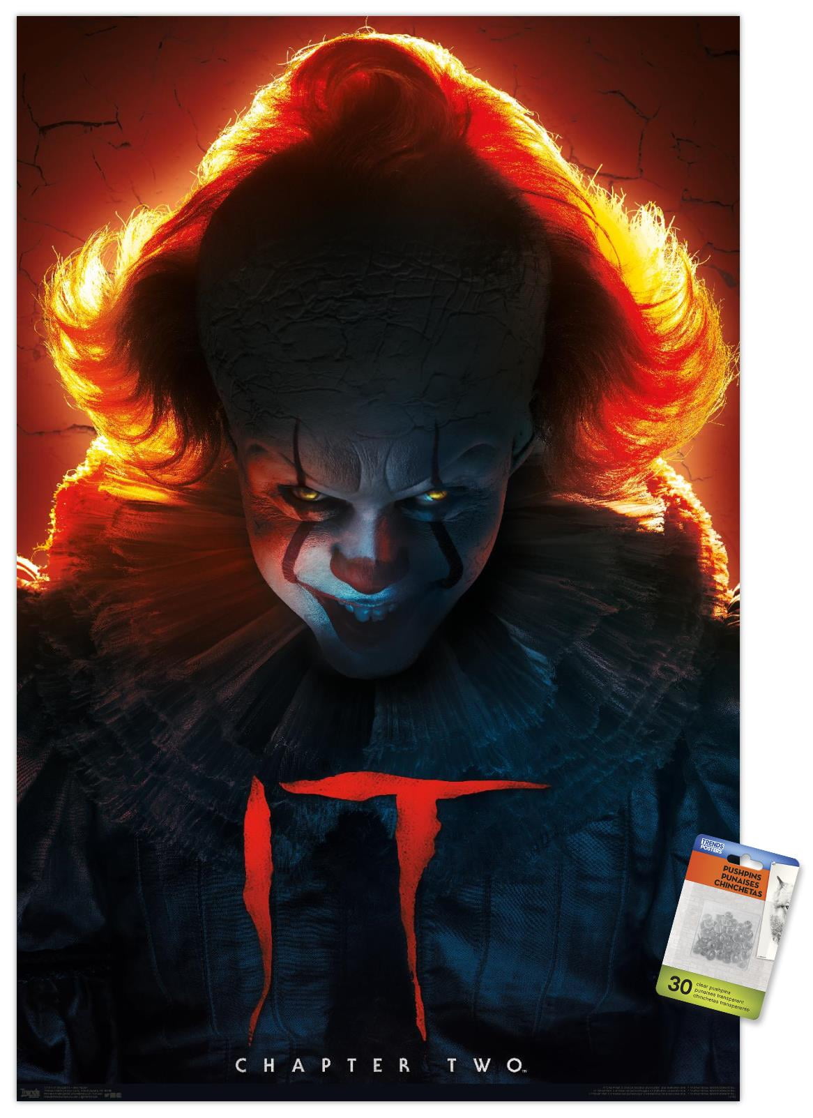 IT: Chapter 2 - Evil Glow Wall Poster with Push Pins, 22.375" x 34 ...