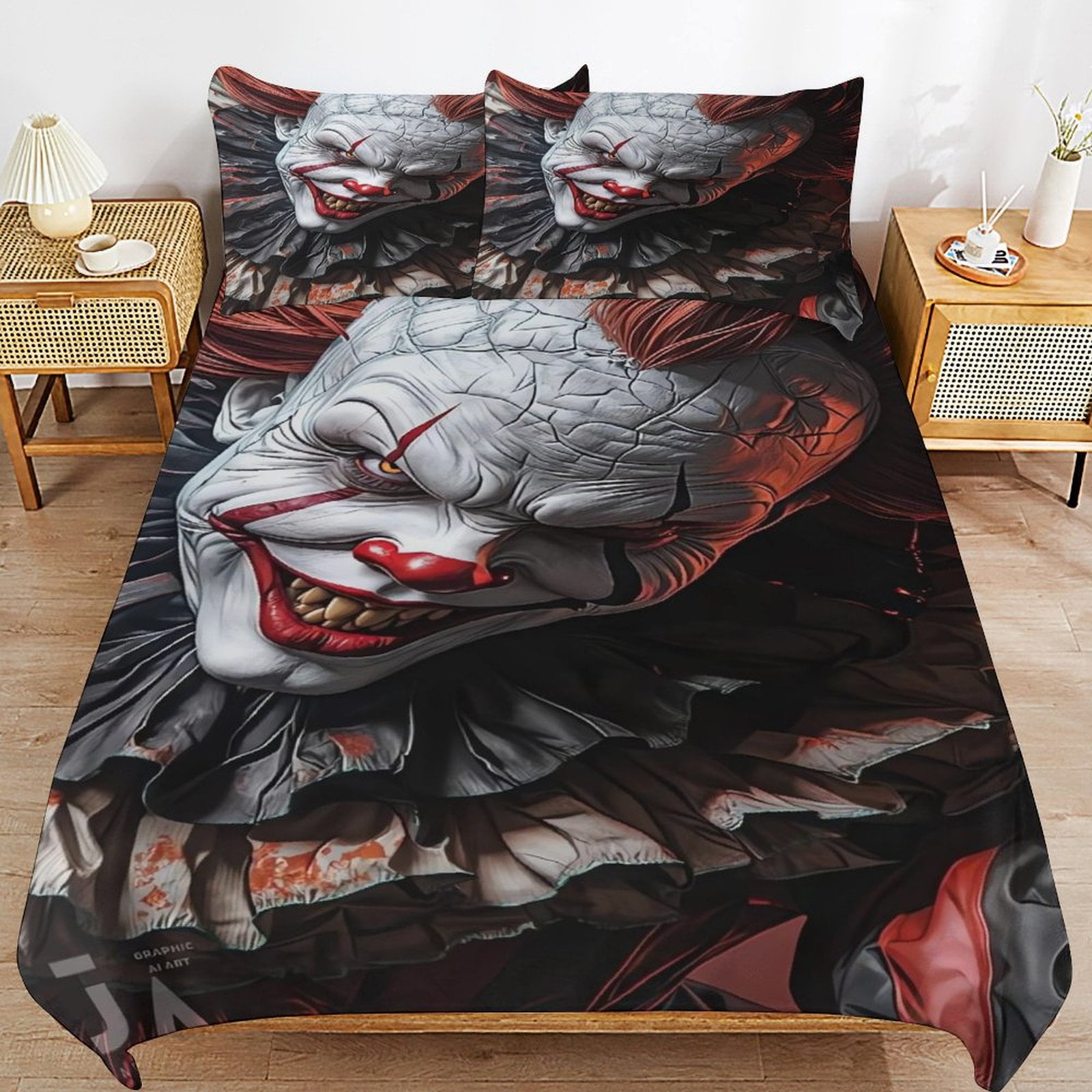 IT Chapter 2 Pennywise Bed Duvet Cover Microfiber Bedding Sets 3D ...