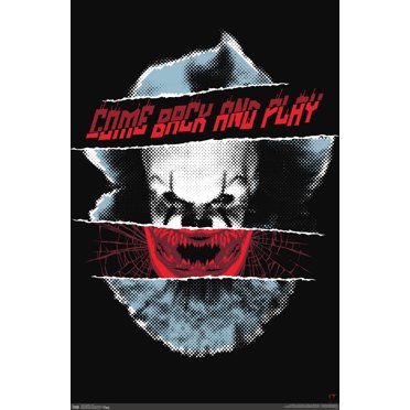 IT: Chapter 2 - Smile One Sheet Wall Poster with Wooden Magnetic Frame ...
