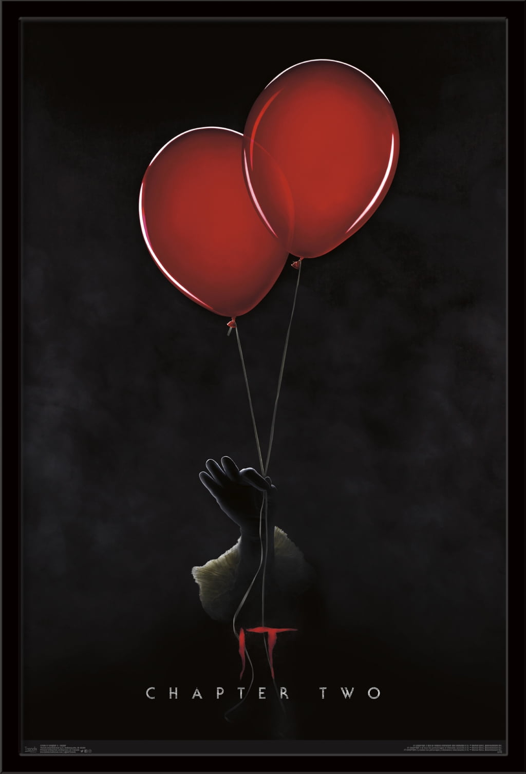 IT: Chapter 2 - Teaser One Sheet Wall Poster, 22.375" x 34", Framed ...