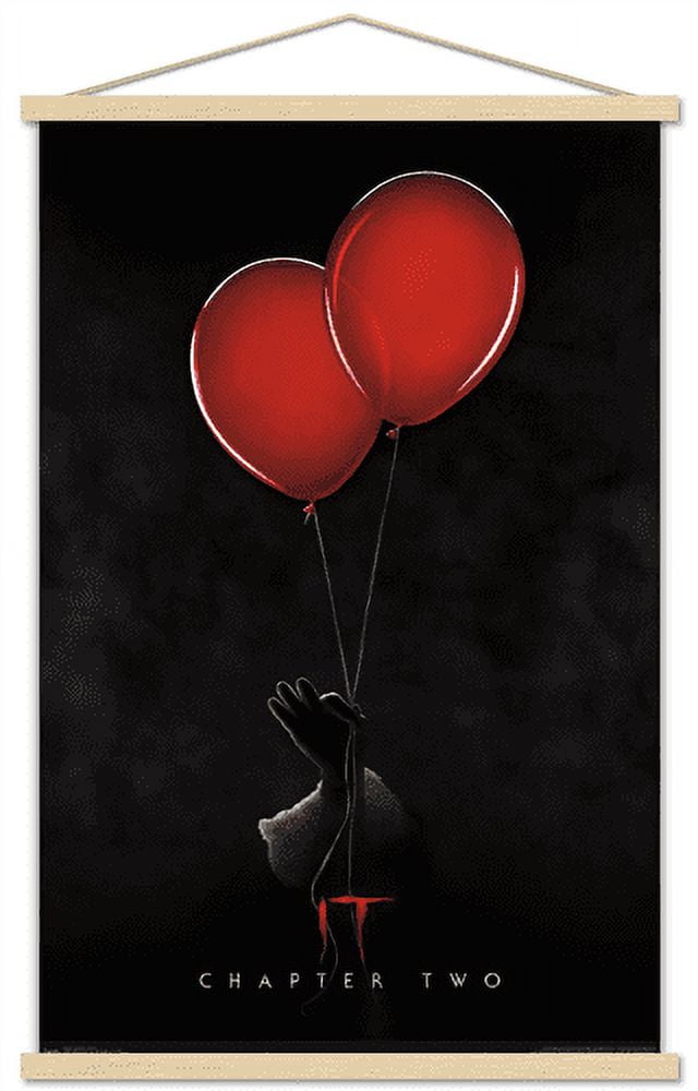 IT: Chapter 2 - Teaser One Sheet Wall Poster with Wooden Magnetic Frame ...
