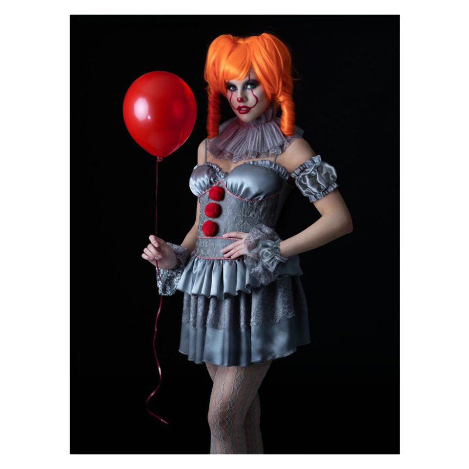 Smiffys It Chapter 2, Pennywise Mini Dress Adult Costume Large Female ...