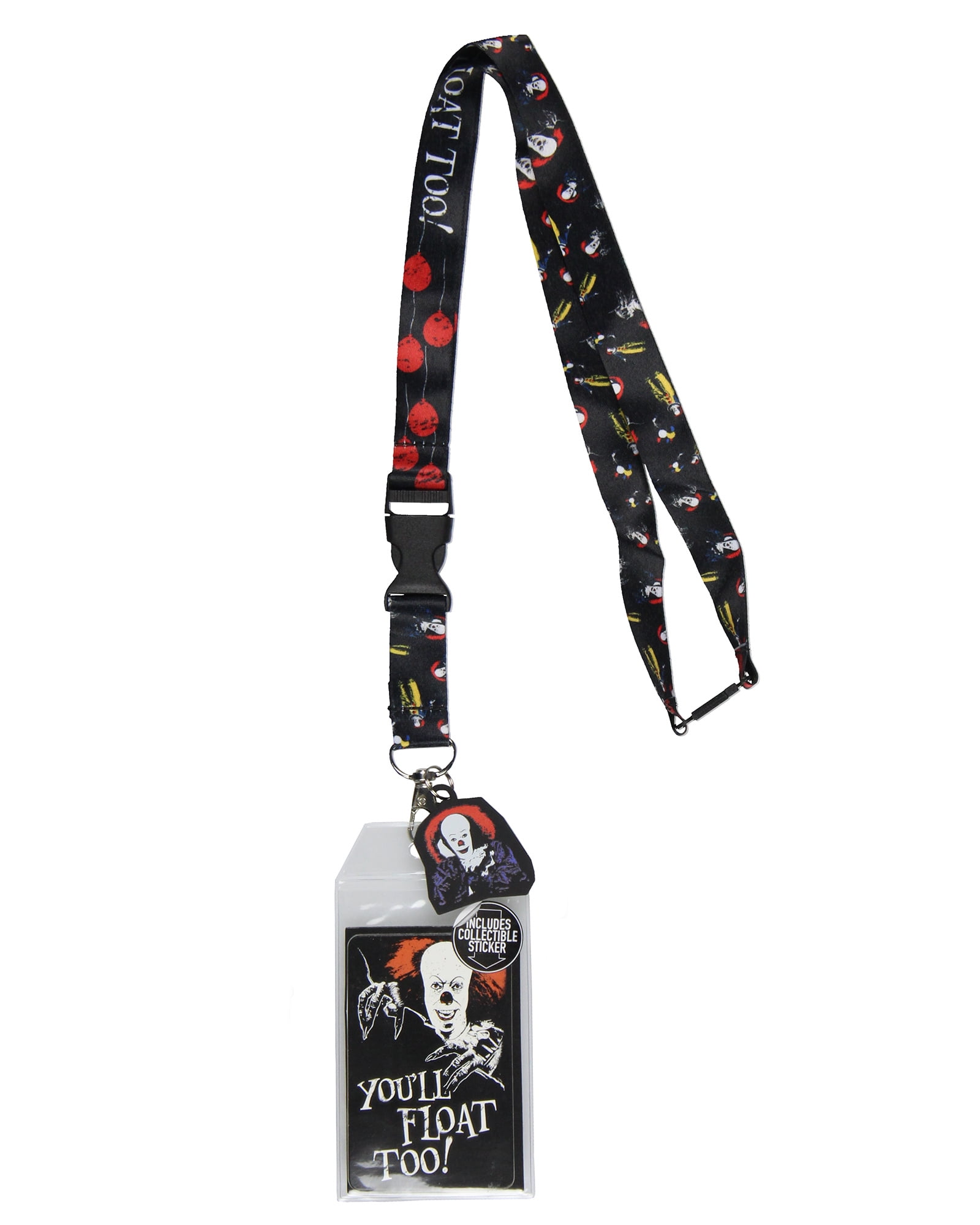 IT Pennywise Clown You'll Float Too! Breakaway ID Badge Holder Lanyard ...
