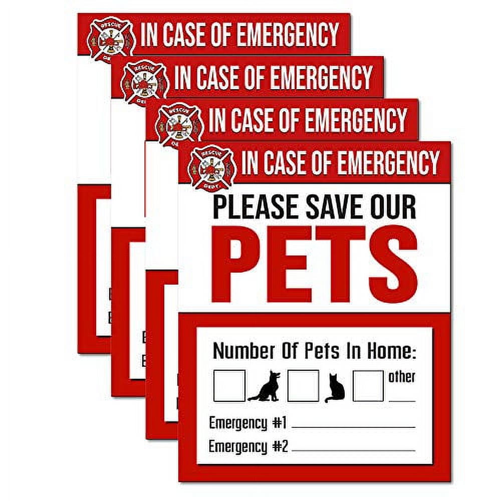 IT'S A SKIN Pet .. Rescue Sticker Fire Safety .. - Window Sticker ...