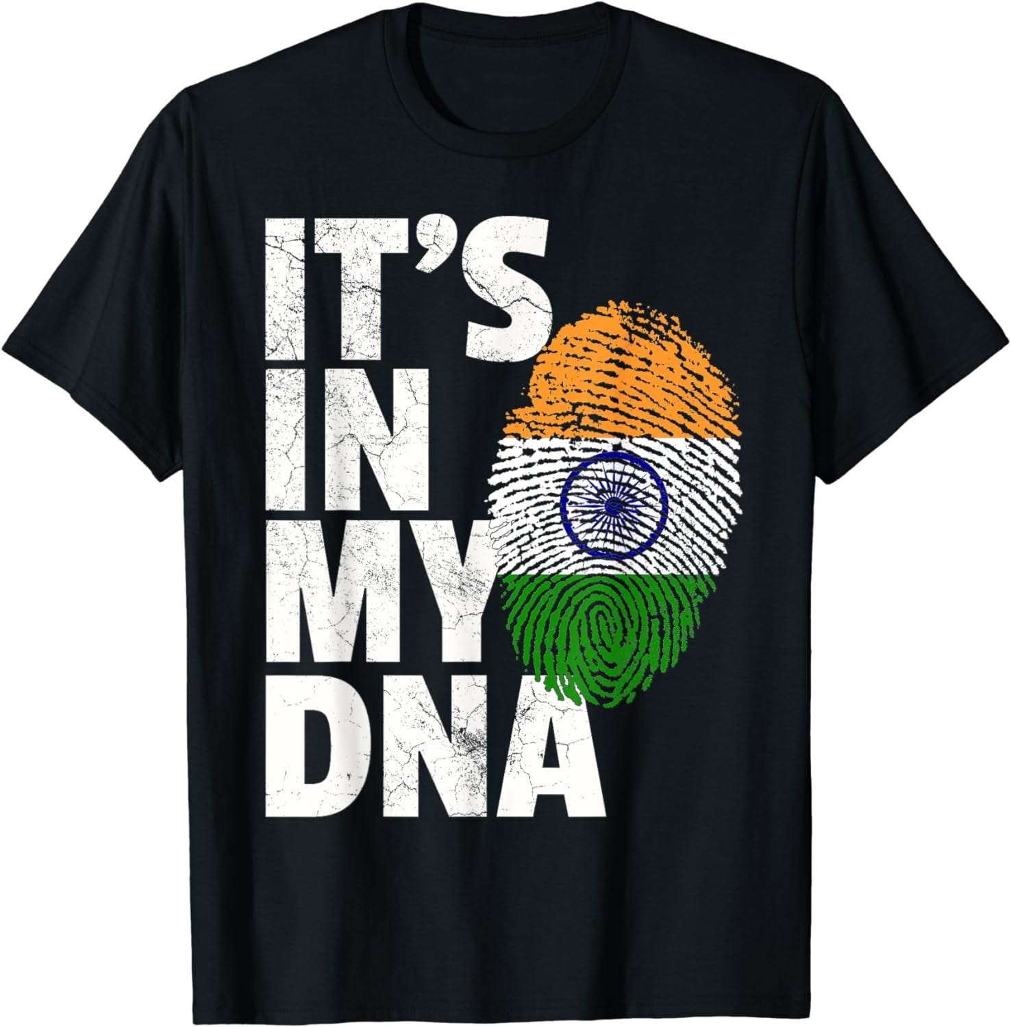 IT'S IN MY DNA India Flag Indian Men Women Novelty Gift Cotton T-Shirt ...