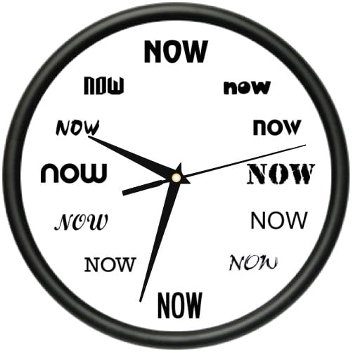 IT'S NOW TIME Wall Clock funny office late person procrastinate gift ...