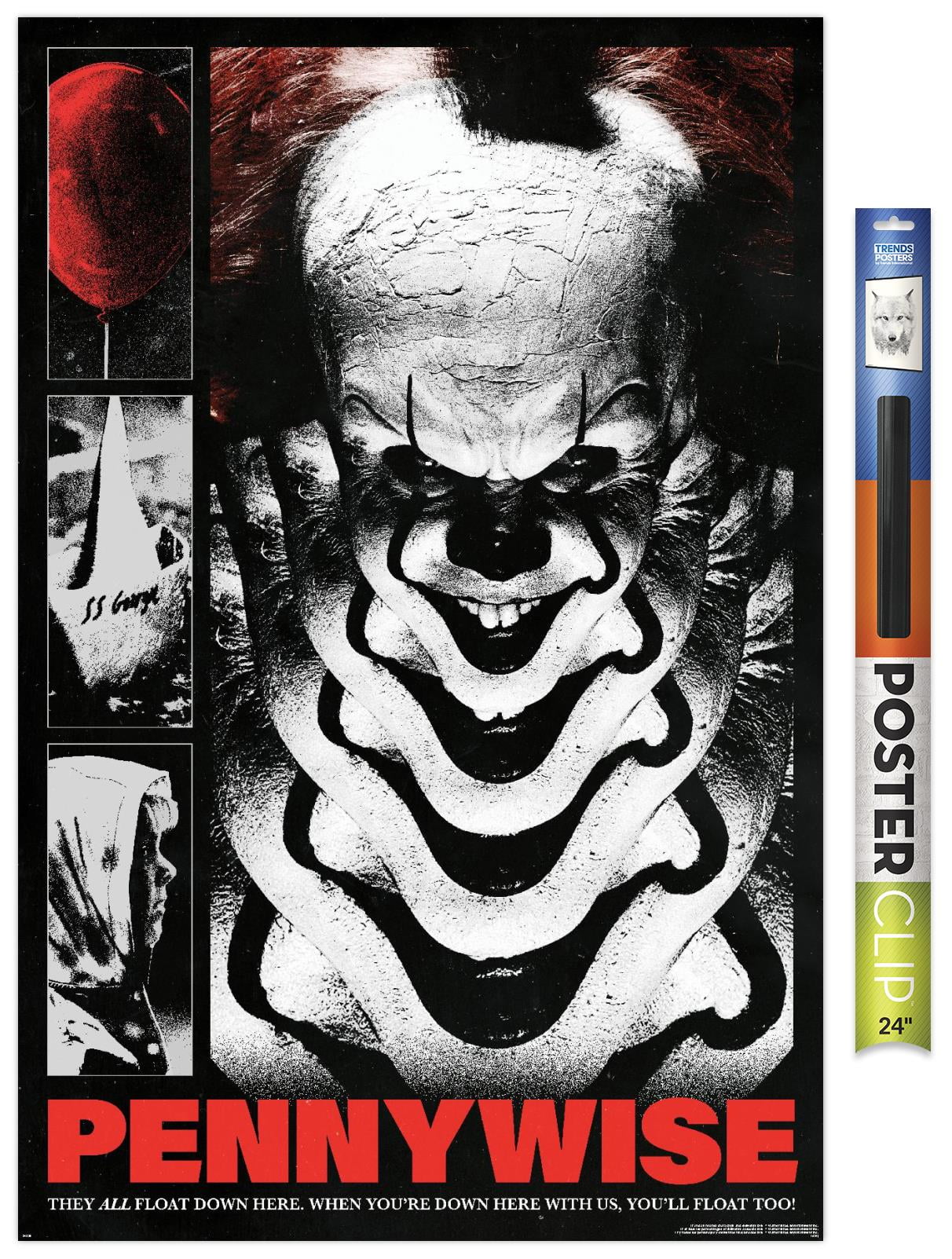IT - Smiling Float Wall Poster, 22.375" x 34" - Walmart.com