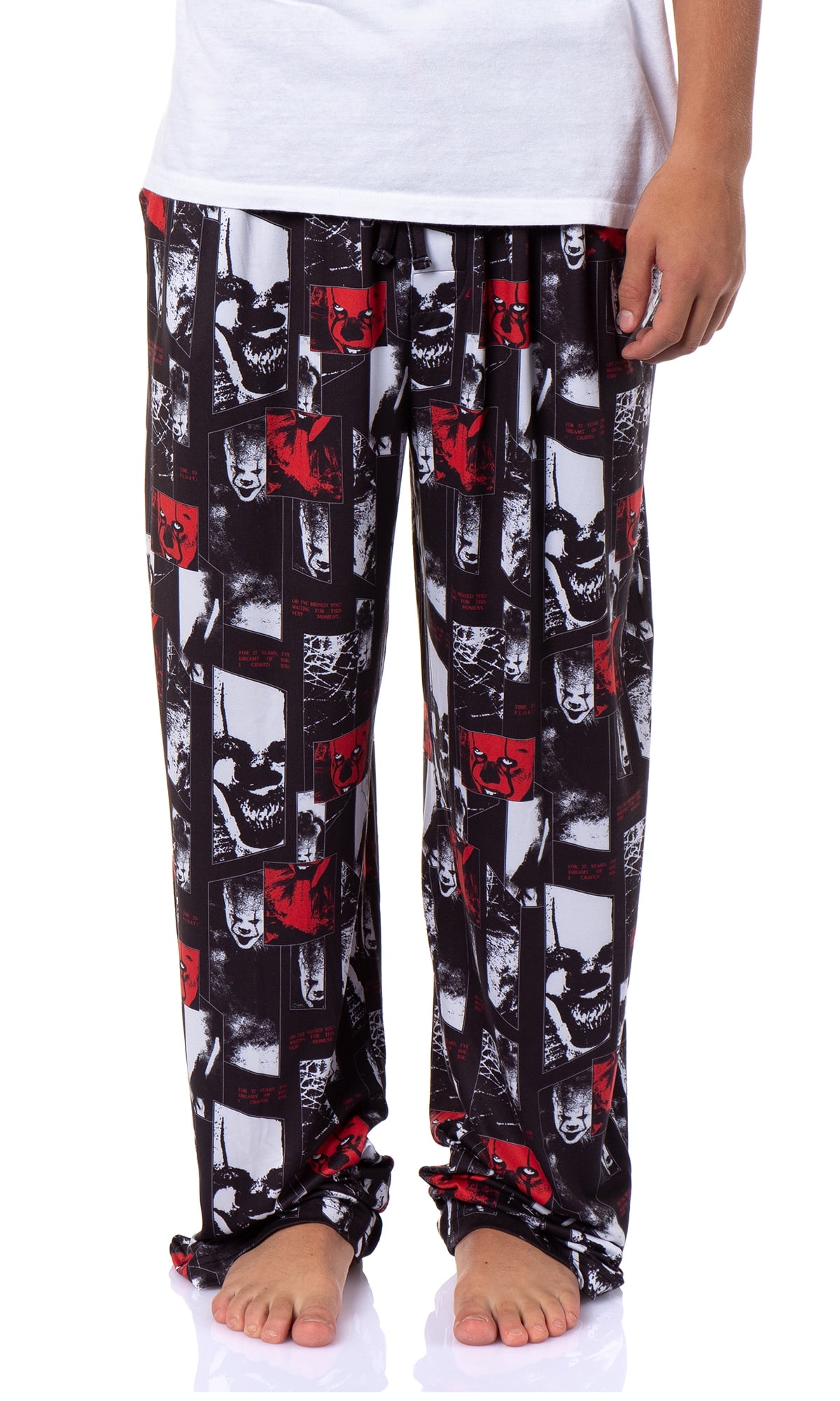 IT The Movie Men's Pennywise the Clown Closeups Print Adult Sleep ...