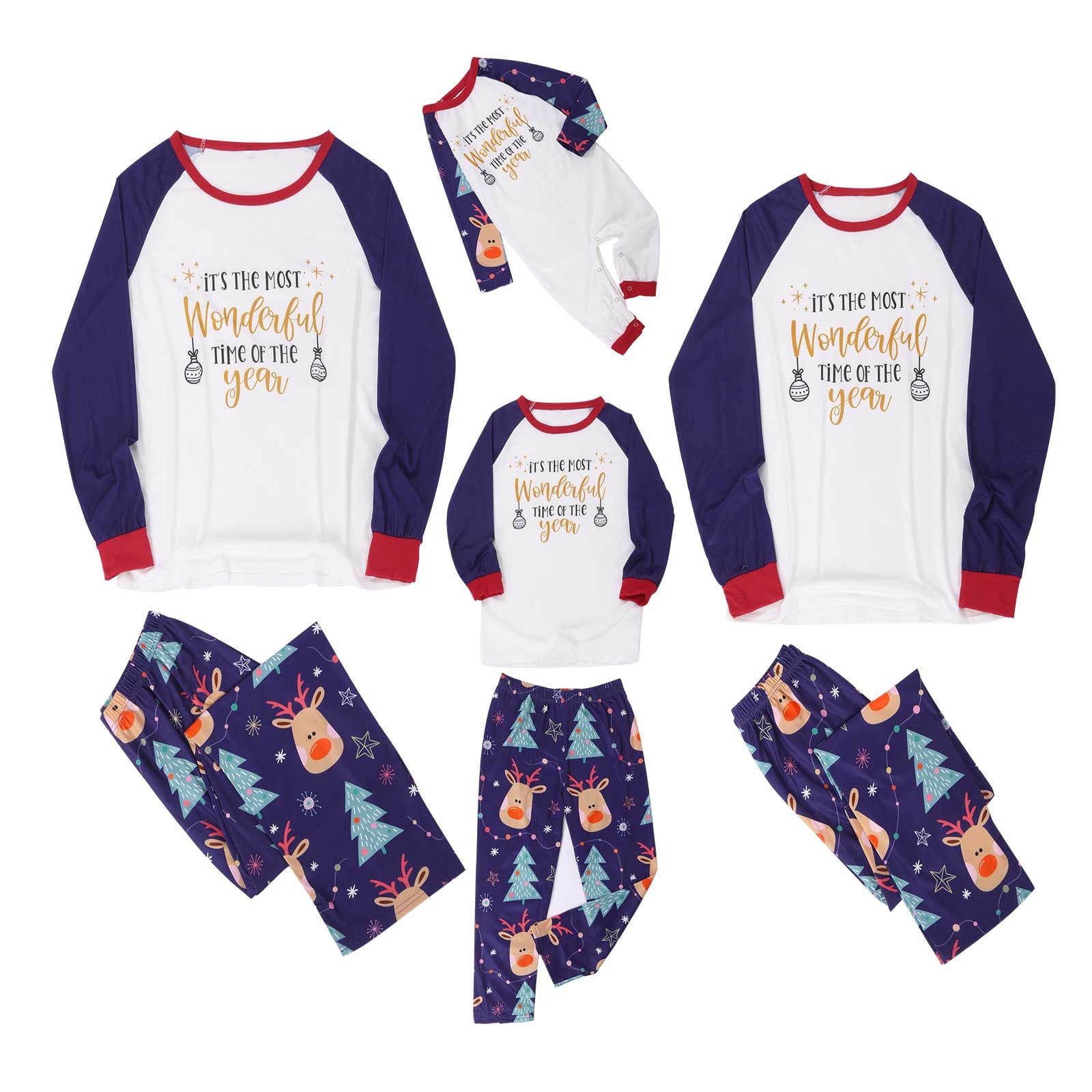 MASRIN Family Cotton Pajamas Set Christmas Pajamas for Family 2024 Cute ...