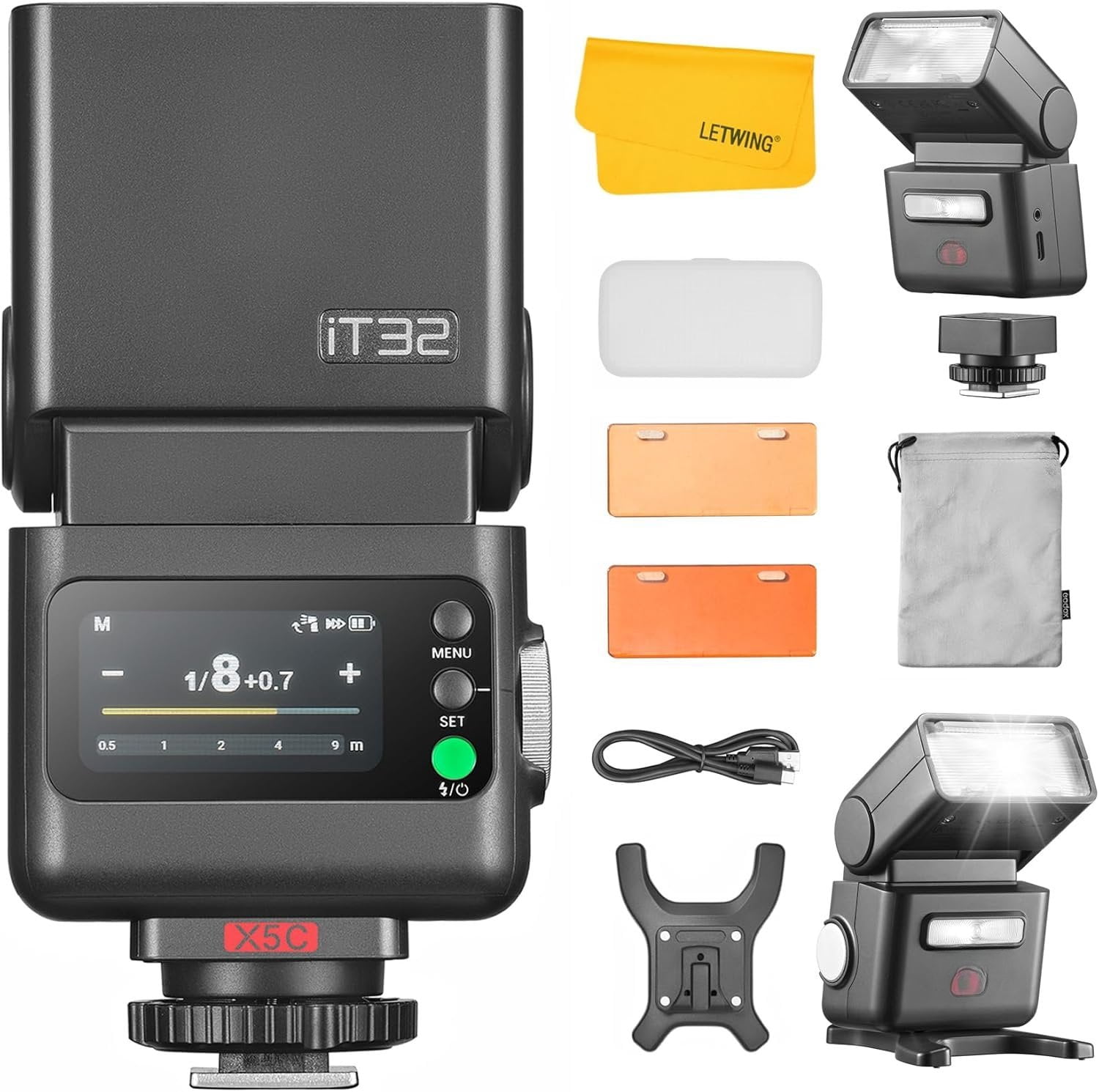 IT32 TTL Camera Flash with X5C Flash for , 2.4G Flash 1/8000s, Built-in ...
