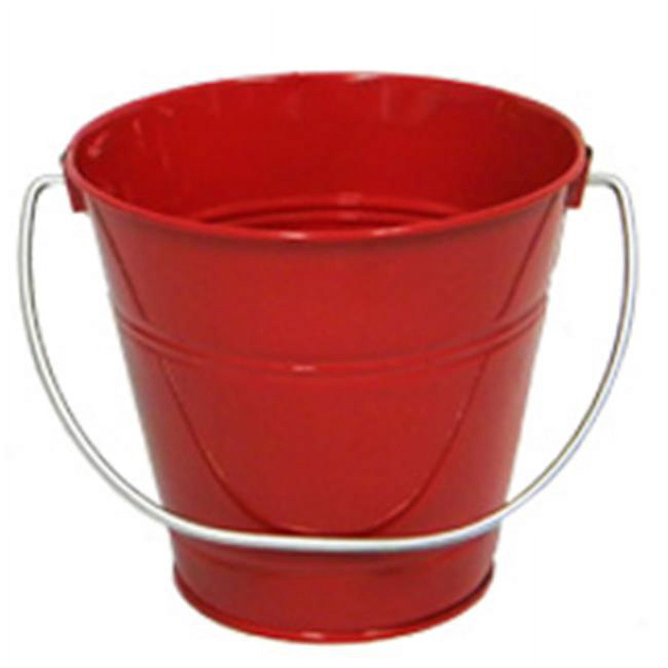 The Italia Collection Metal Bucket Metal Bucket - Red (5 inches tall x ...