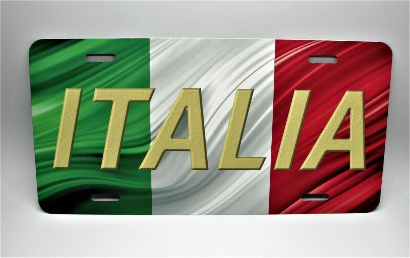 Italian Flag License Plate
