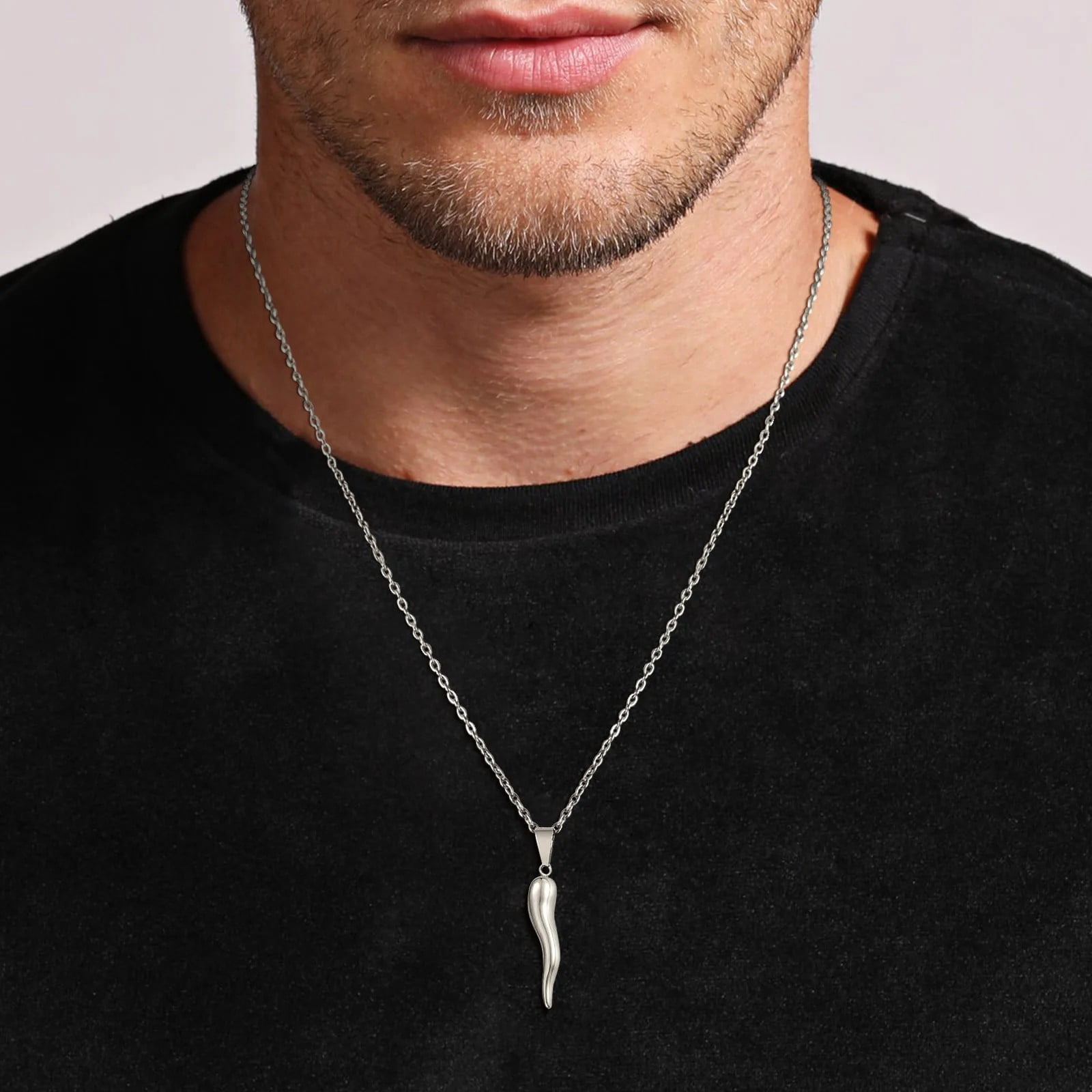 ITALIAN HORN Necklace , 14K Yellow Gold Italian Cornicello Charm ...