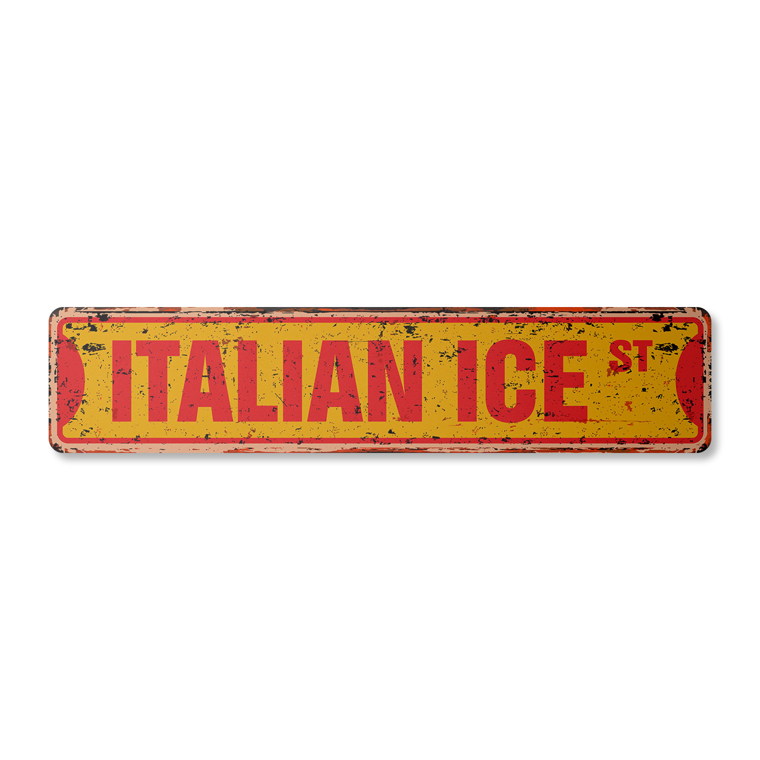 ITALIAN ICE Vintage Aluminum Street Sign store shaved icee snow cone ...