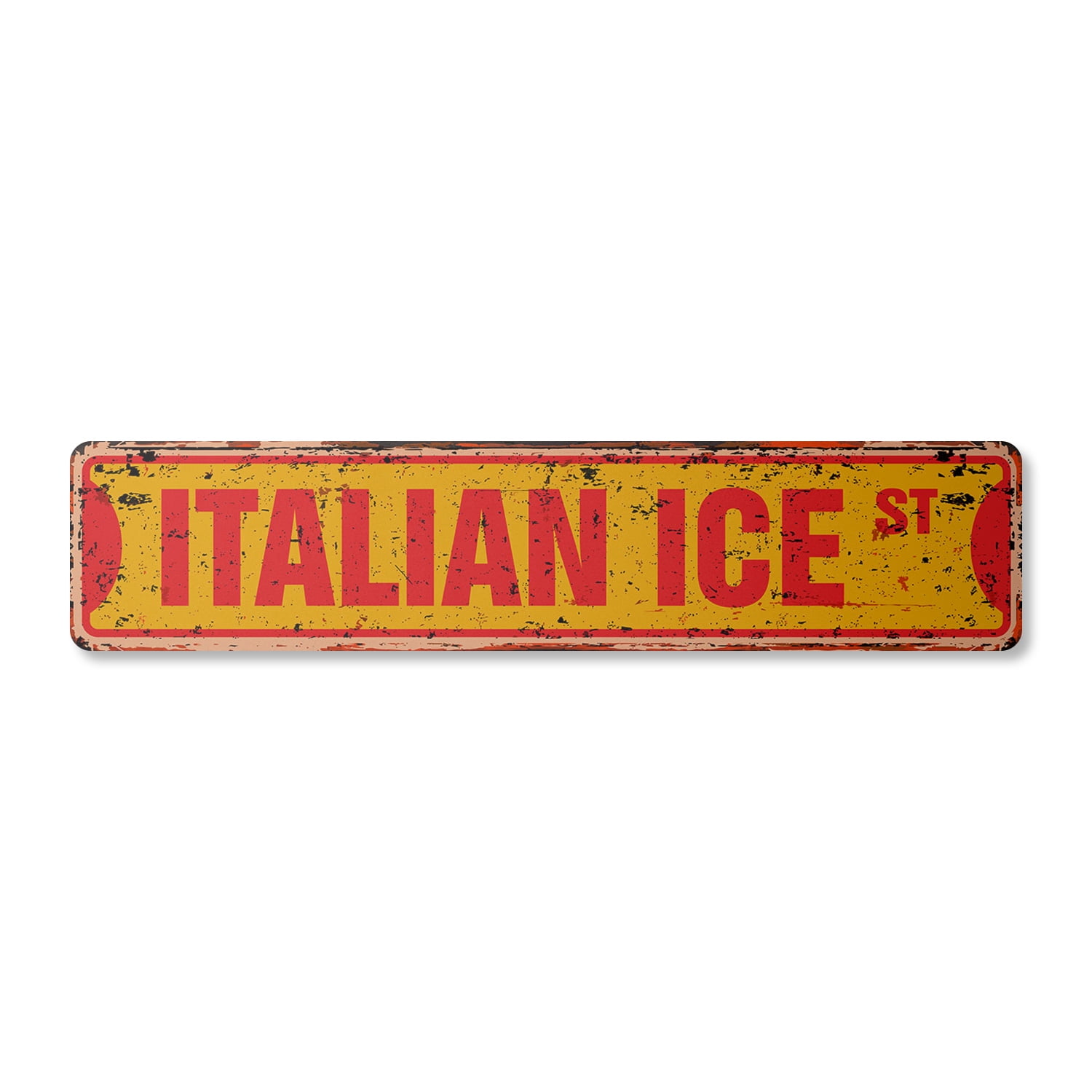 ITALIAN ICE Vintage Plastic Street Sign store shaved icee snow cone ...